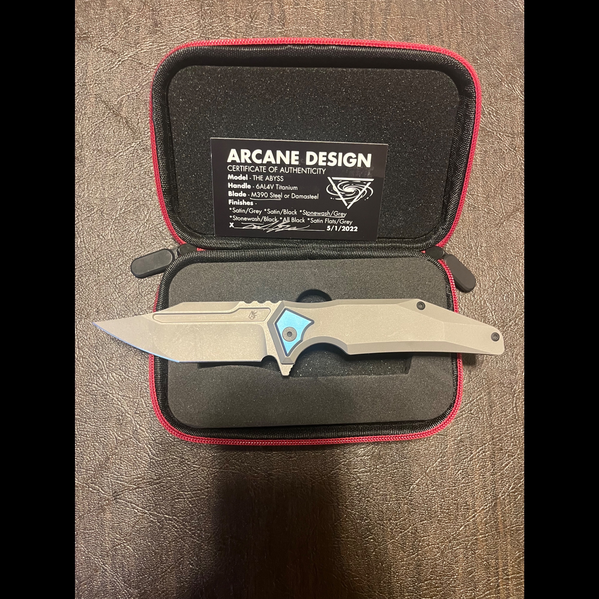 Bladebinge - Arcane Design Abyss M390 Stonewash