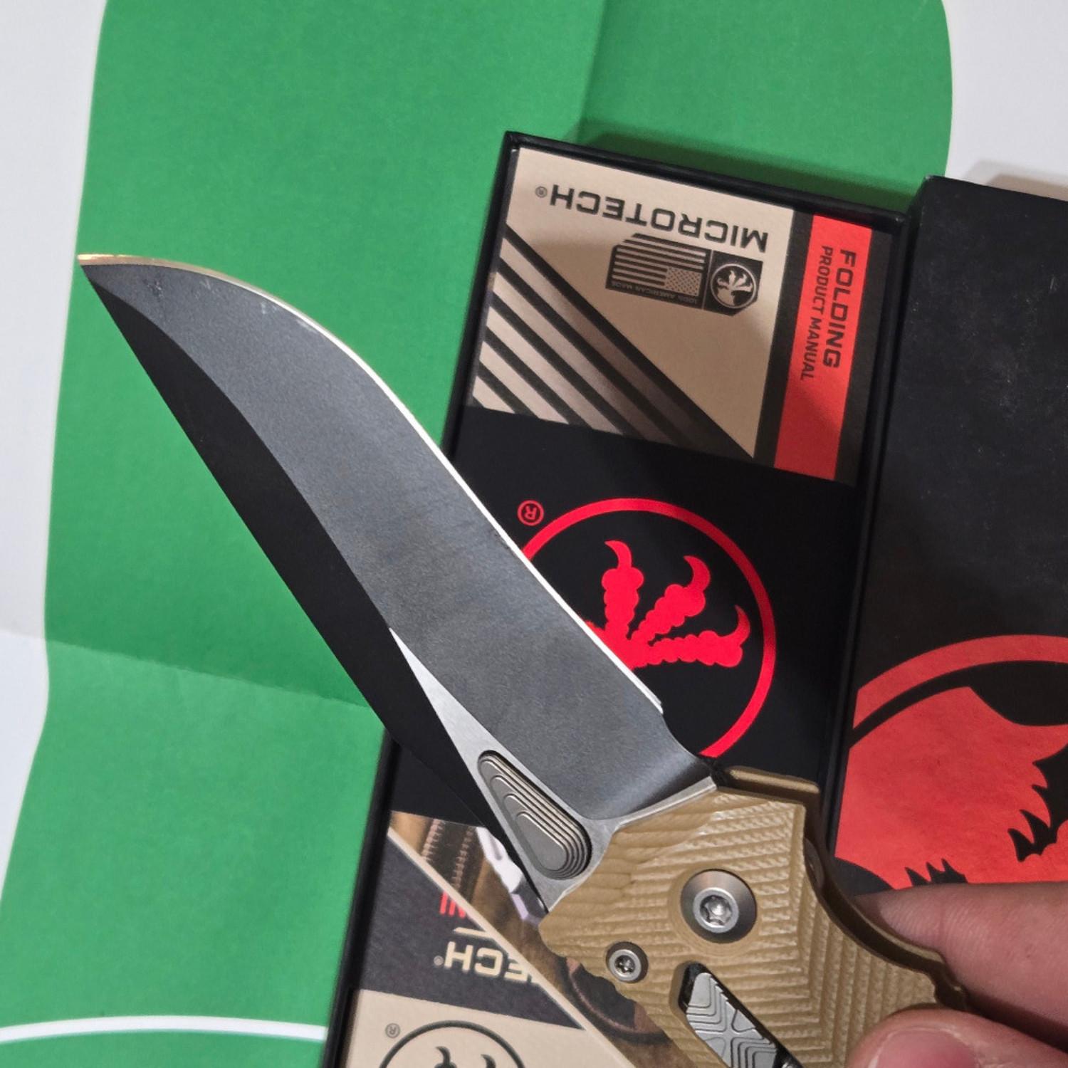 Bladebinge - Microtech Amphibian RAM-LOK Folding Knife Black M390MK ...