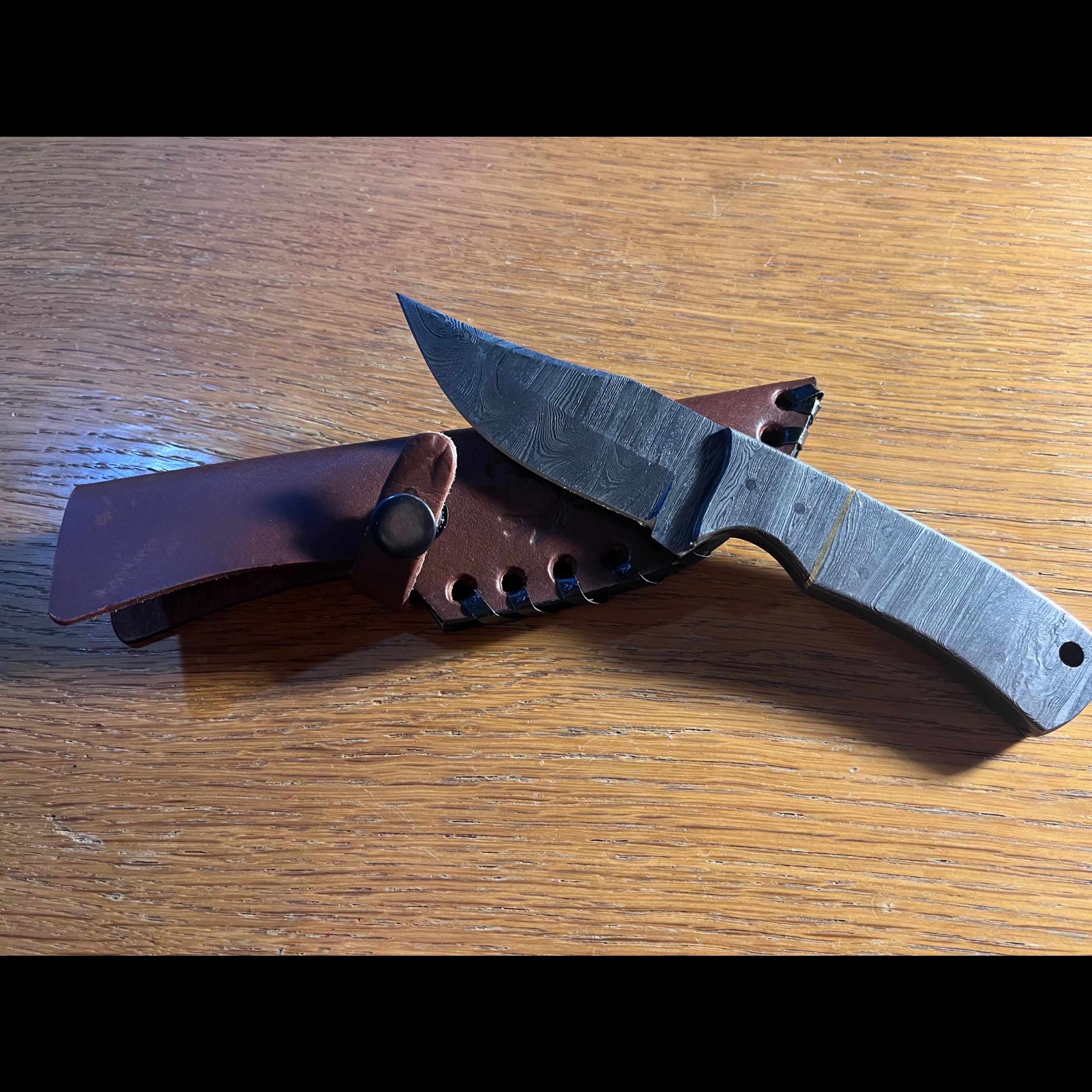 Bladebinge - Damascus Steel Knife With Solid Damascus Steel Handle, 6. ...