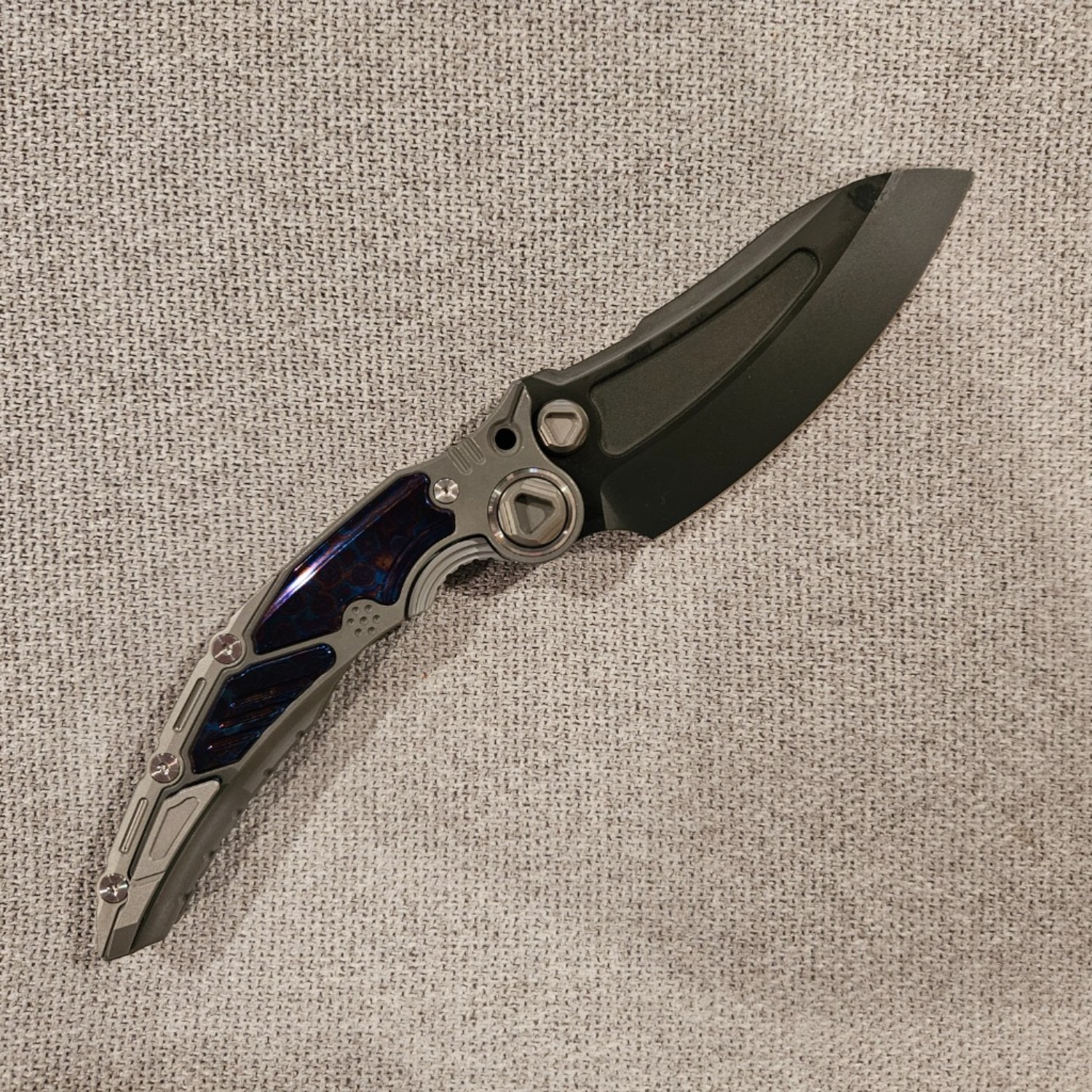 Bladebinge - MAXACE KNIVES TITANIS POCKET KNIFE BLACK STONEWASHED ...
