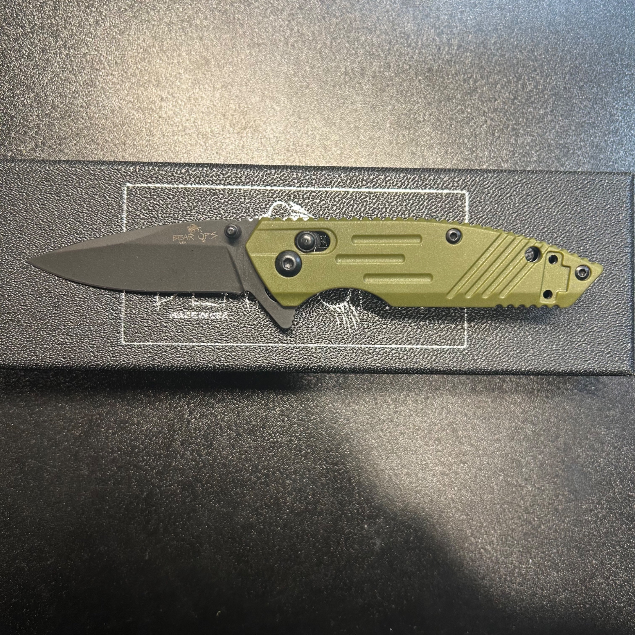 Bladebinge - Bear OPS Mini Rancor IX Slide Lock Flipper Knife 2.36" D2 ...