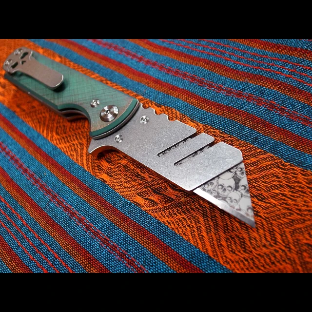 Bladebinge - Custom Chaves CHUB Flipper Utility Knife Teal and Bronze ...