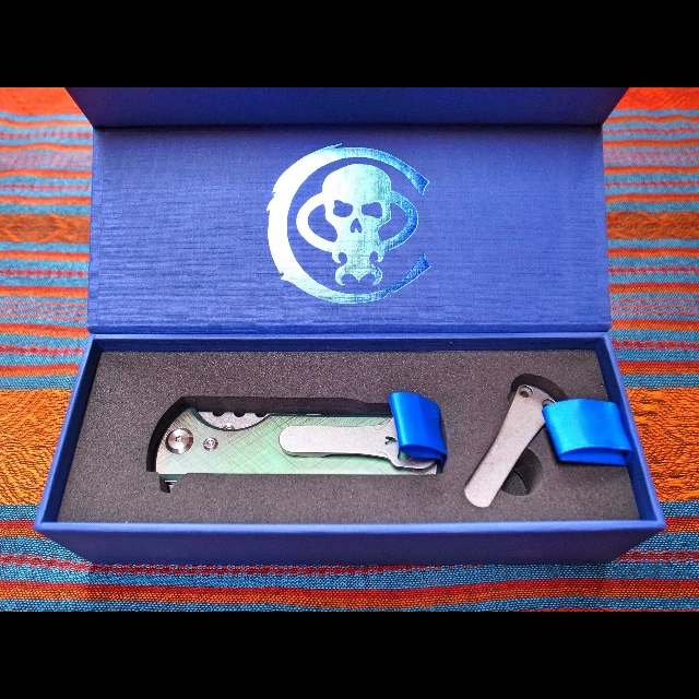 Bladebinge - Custom Chaves CHUB Flipper Utility Knife Teal and Bronze ...