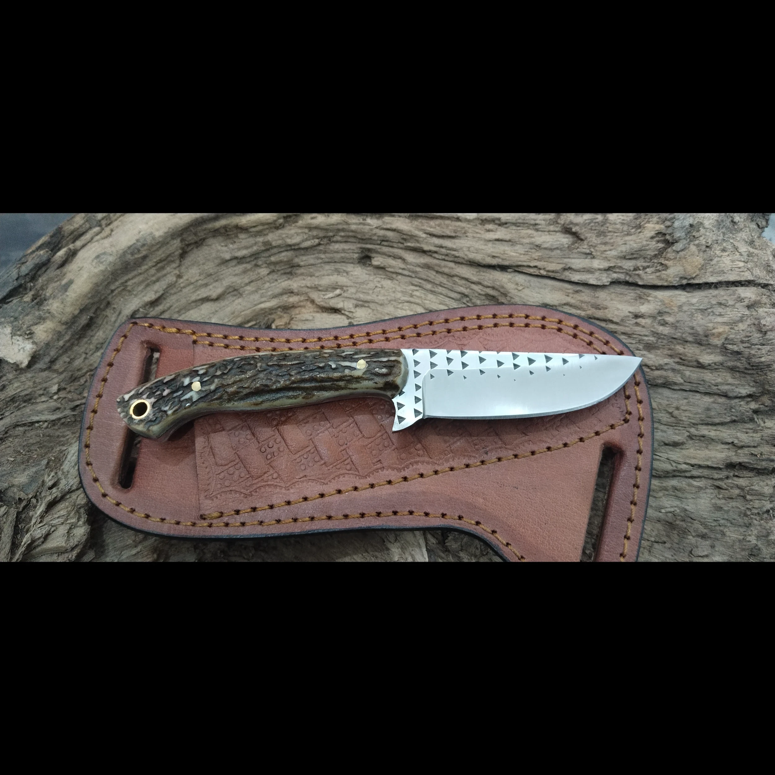 Bladebinge - Custom hand made full Tang rasp steel cowboy skinner knife ...