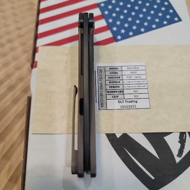 Bladebinge - Medford Slim Midi Tanto PVD S90V, Falling Leaf Bronze Titanium