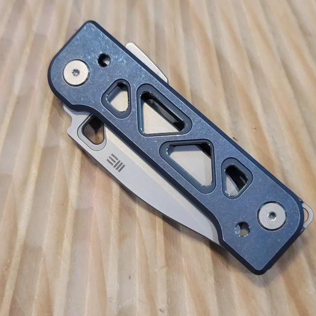 Bladebinge - WE Knives Tyro 20CV / Blue Skeletonized Ti, SNECK super lock