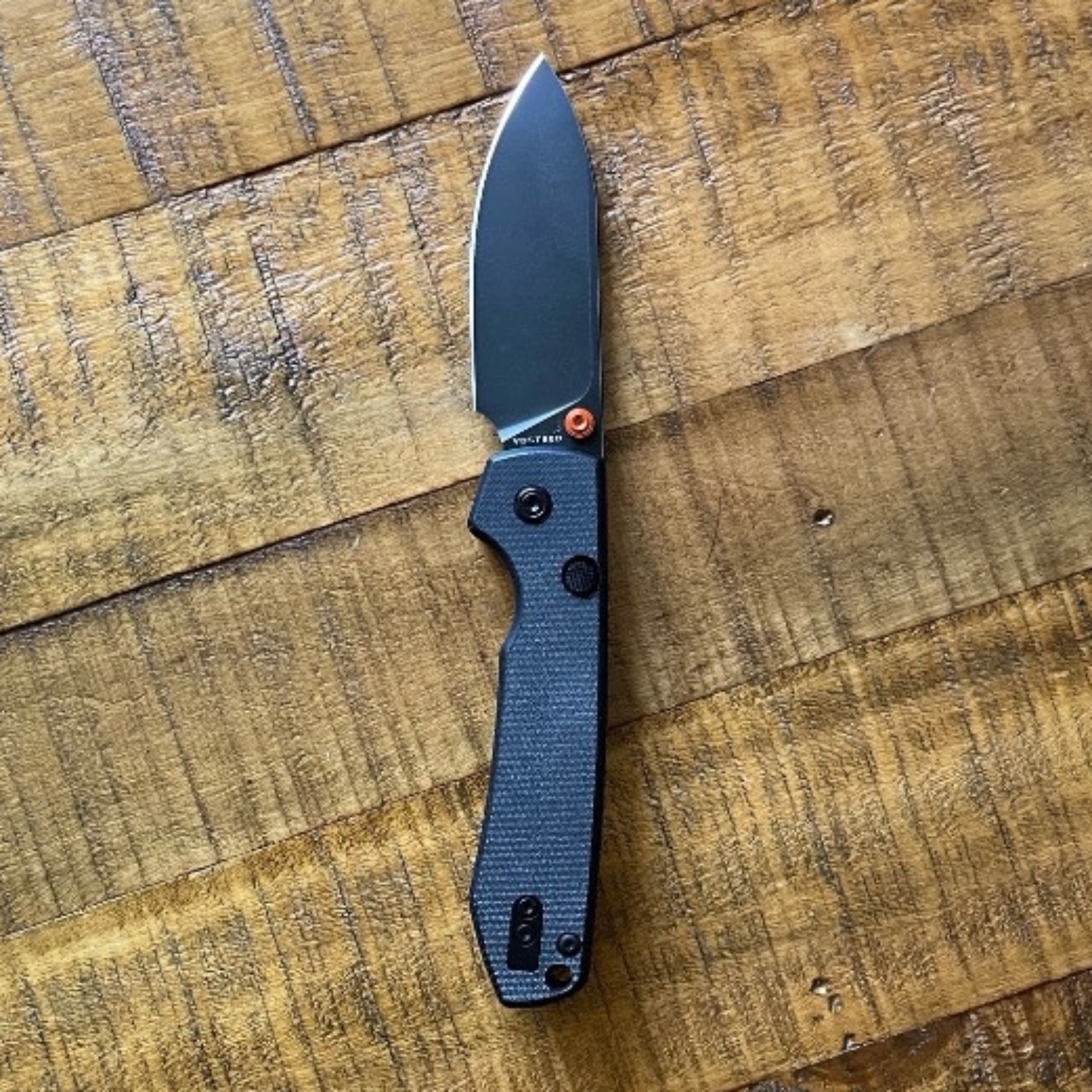 Bladebinge - VOSTEED RACCOON TOP LINER LOCK FOLDING KNIFE BLACK MICARTA HANDLE 14C28N DROP POINT ...