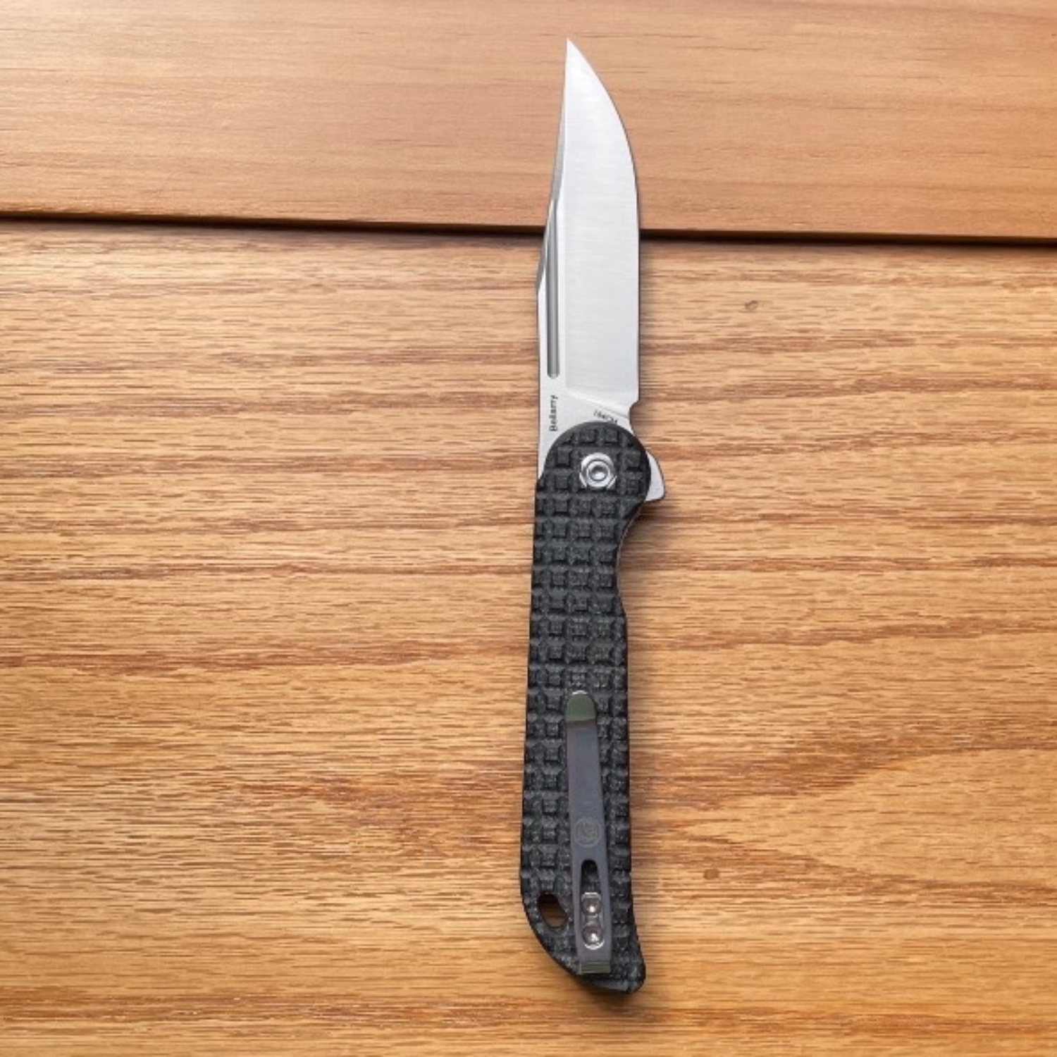 Bladebinge - VOSTEED BELLAMY FOLDING KNIFE FRAG PATTERN BLACK MICARTA ...