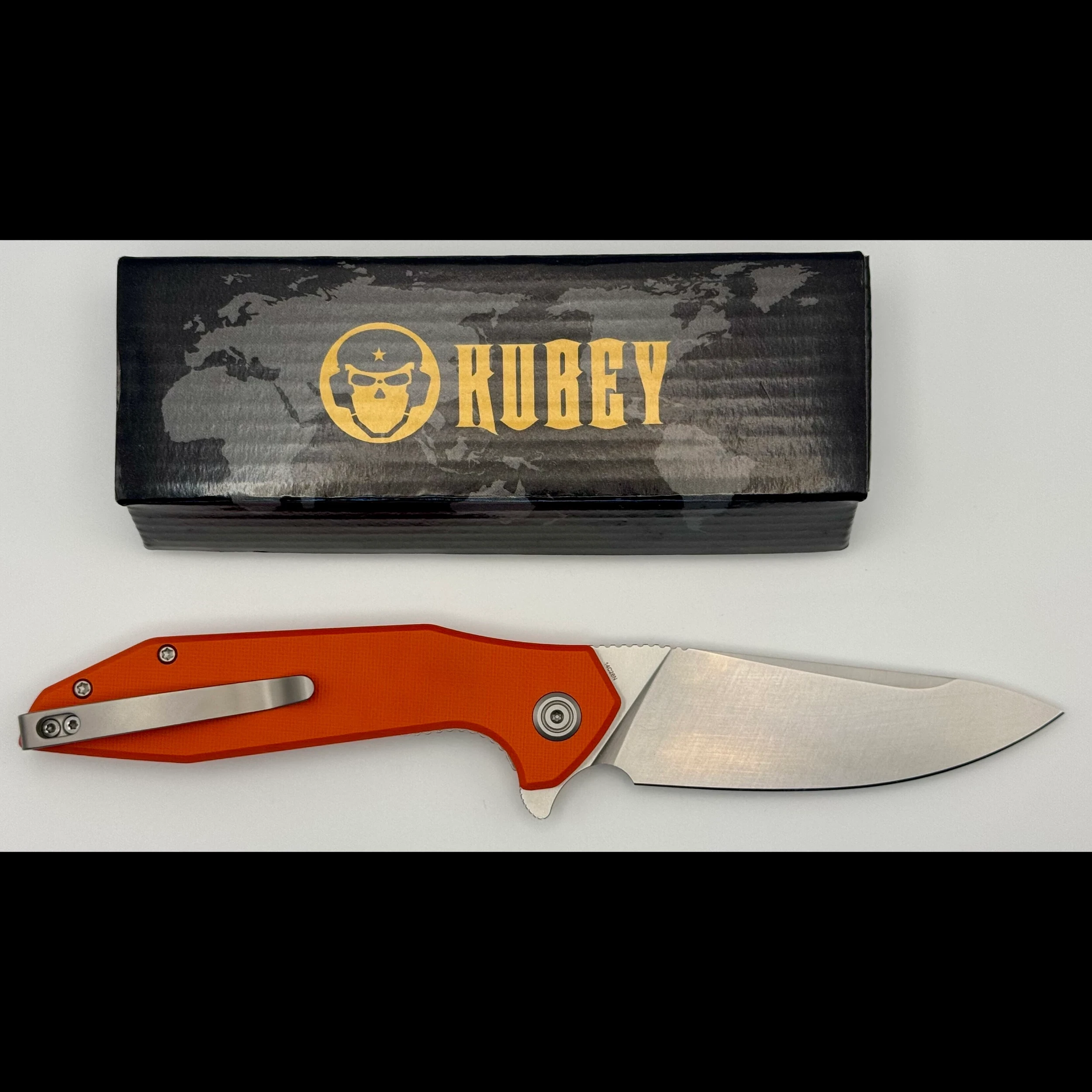 Bladebinge - Kubey KU117M Nova Liner Lock Knife Orange G-10 (3.75 ...