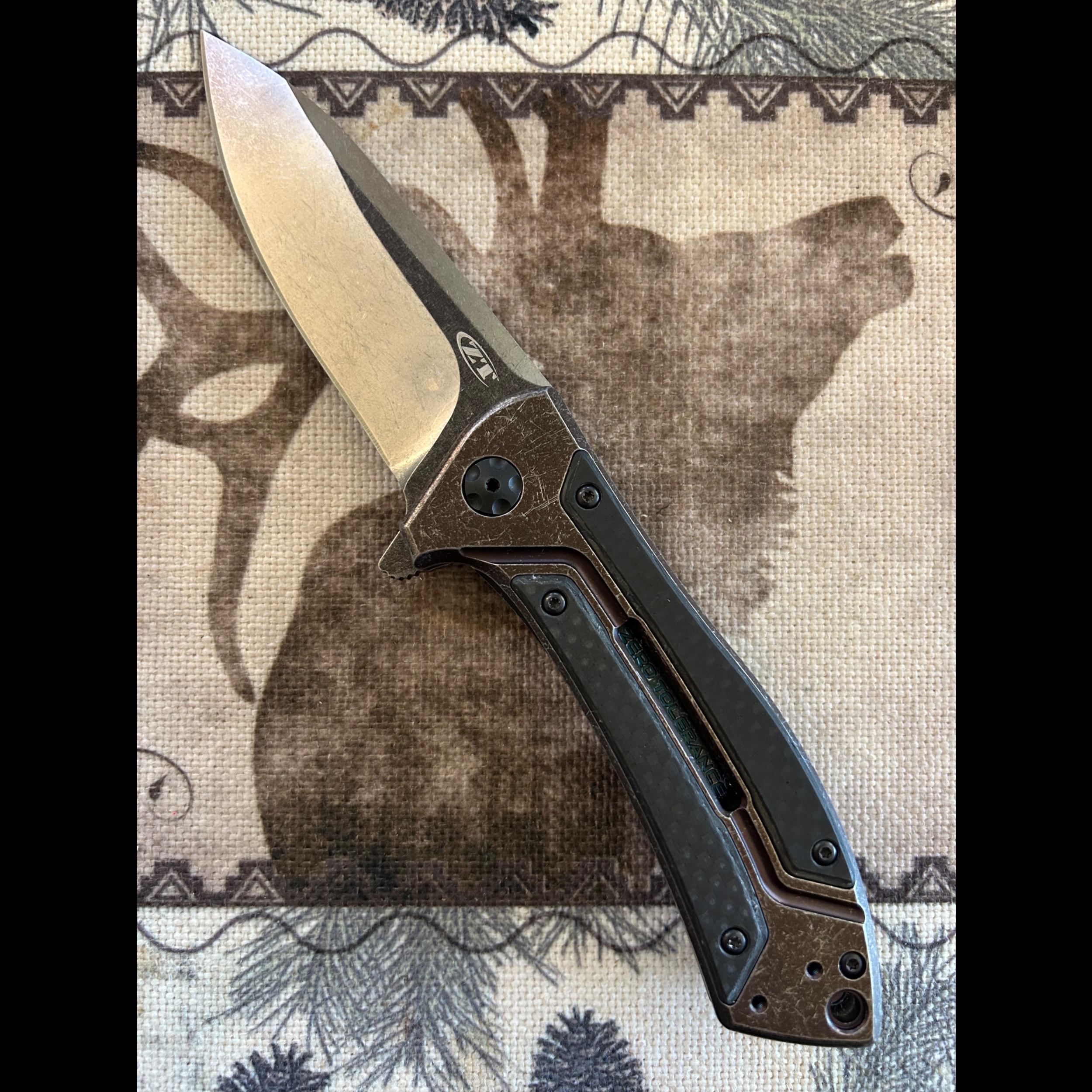 Bladebinge - Zero Tolerance Rexford 0801BRWCF 3.5 M390 Blade, Bronze ...