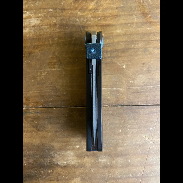 Bladebinge - Cavol Denka Linerlock Black Titanium Folding Bohler M390 NEW