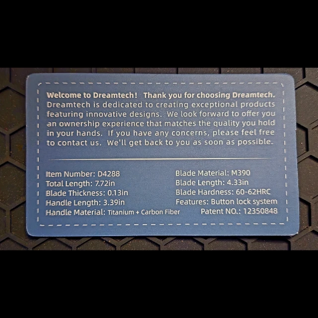 Bladebinge - Premium DreamTech D4288BL Glow Camo Carbon Fiber Inlay