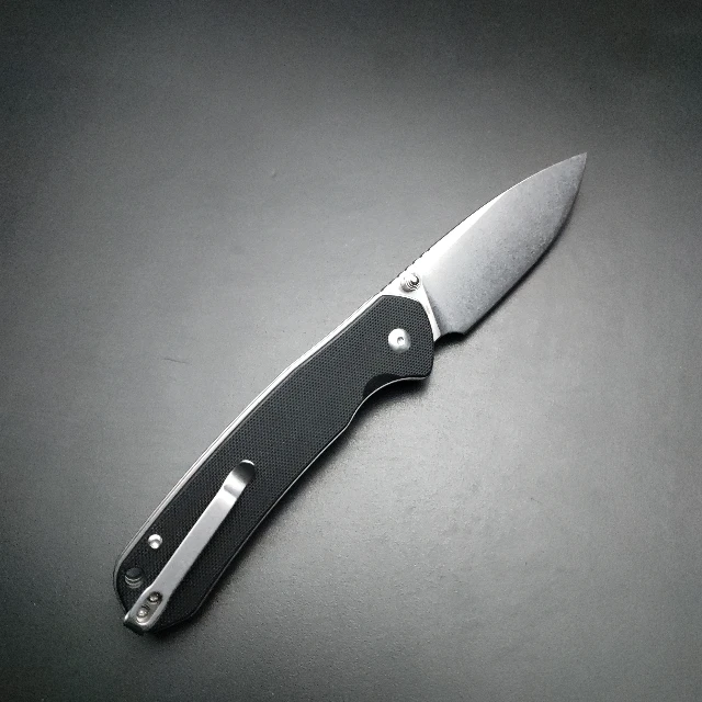 Bladebinge - CJRB Large Pyrite – 3.7" AR-RPM9, G10, Button Lock, Ceramic Bearings, 3.8oz