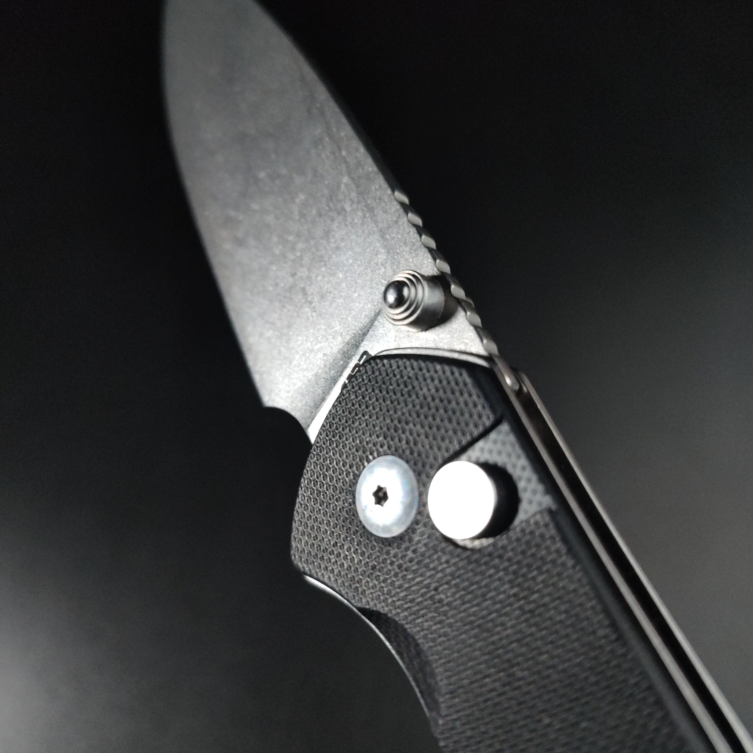 Bladebinge - CJRB Large Pyrite – 3.7" AR-RPM9, G10, Button Lock, Ceramic Bearings, 3.8oz