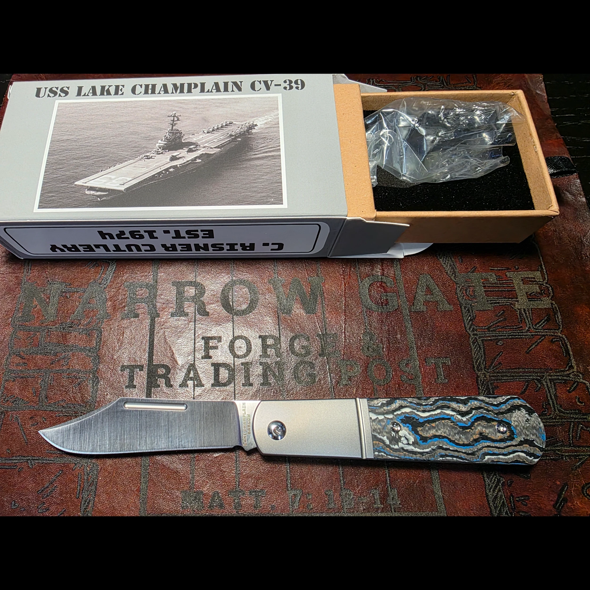 Bladebinge - Lake Champlain Barlow: Clip Point - CamoCarbon 90's