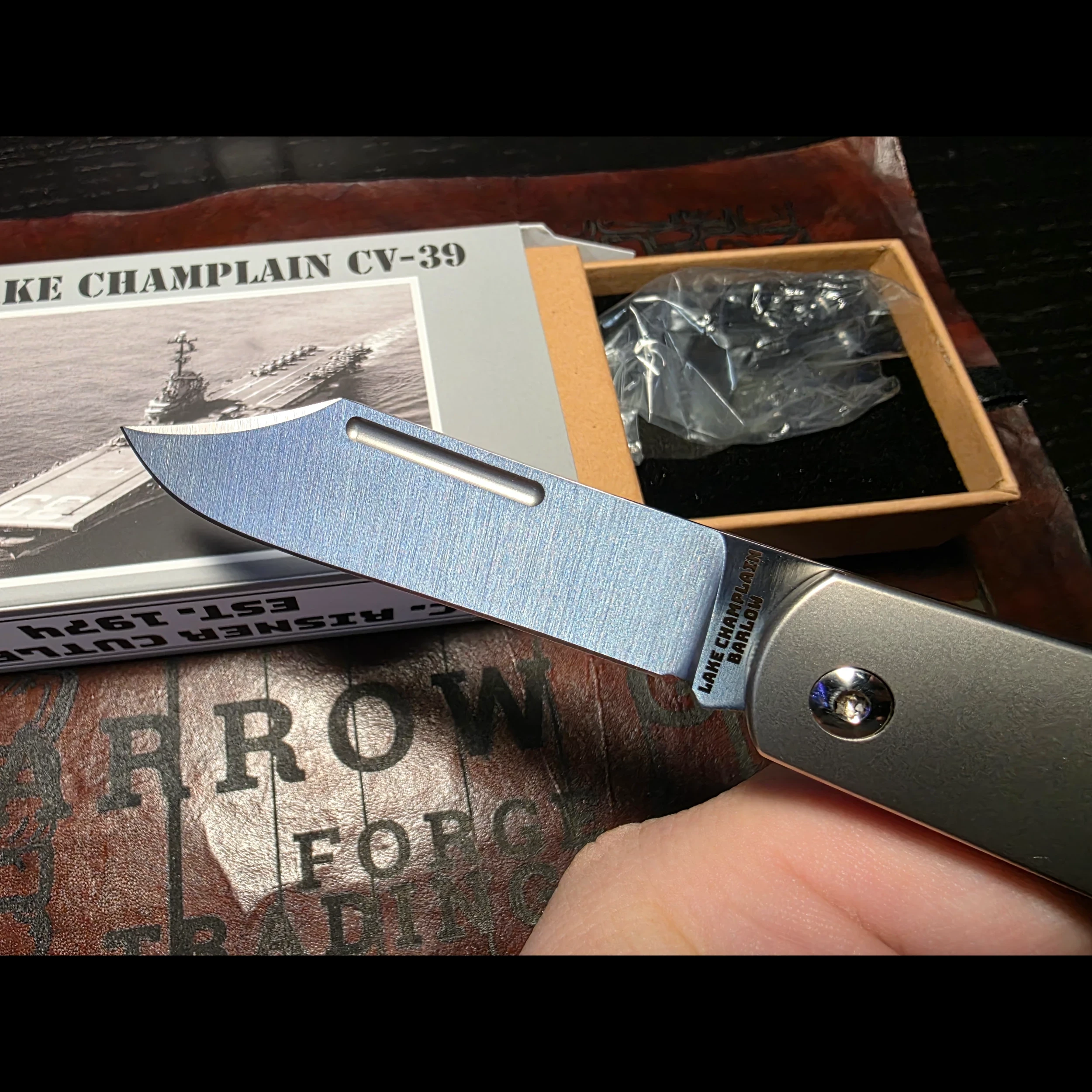 Bladebinge - Lake Champlain Barlow: Clip Point - CamoCarbon 90's