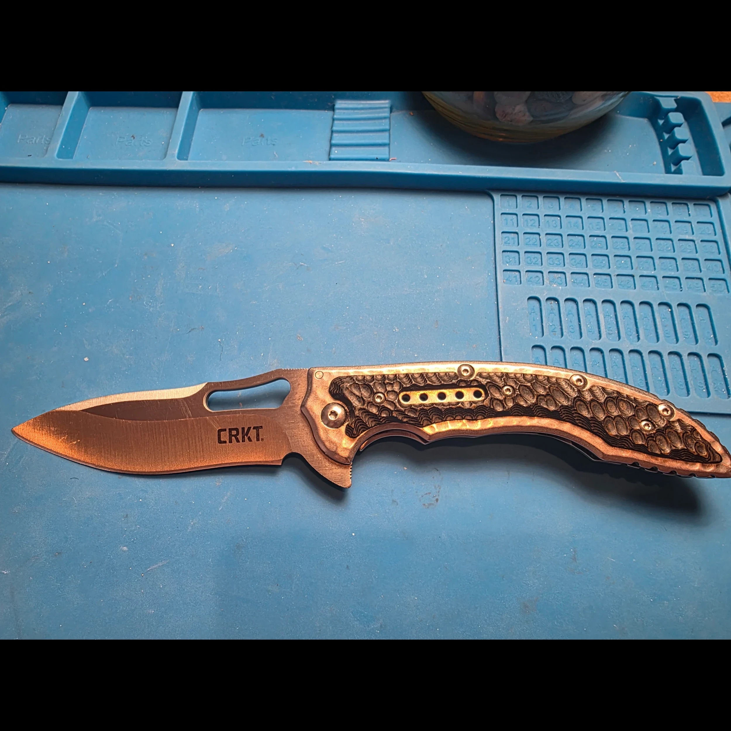Bladebinge - Columbia River CRKT 5470 Fossil Flipper 3.96" Satin Plain ...
