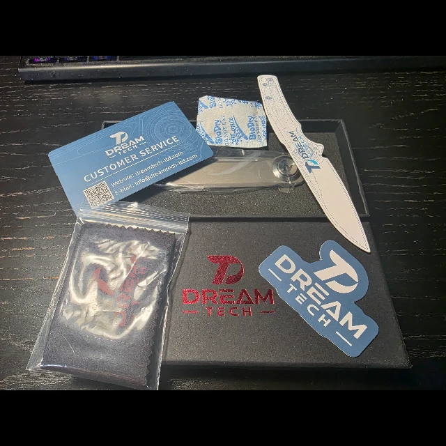 Bladebinge - DREAMTECH D4055 Titanium Handle, Pivot Button Liner lock ...