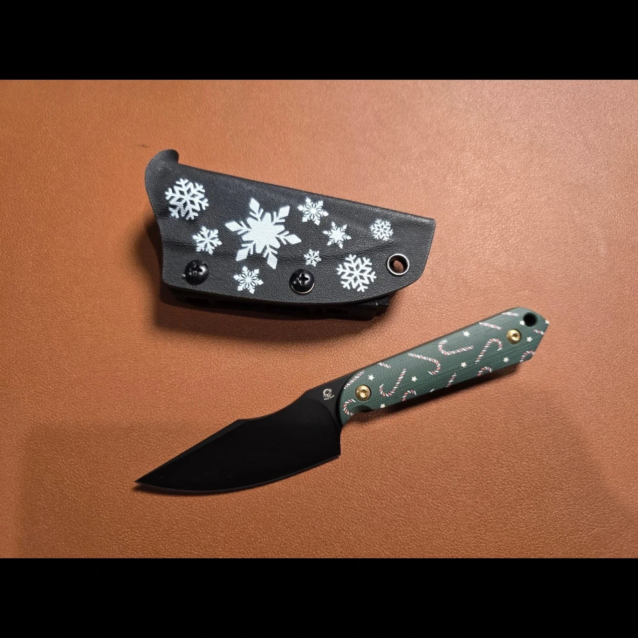 Bladebinge - Kizer Knives Christmas Mini Harpoon AEB-L Black PVD G10 ...