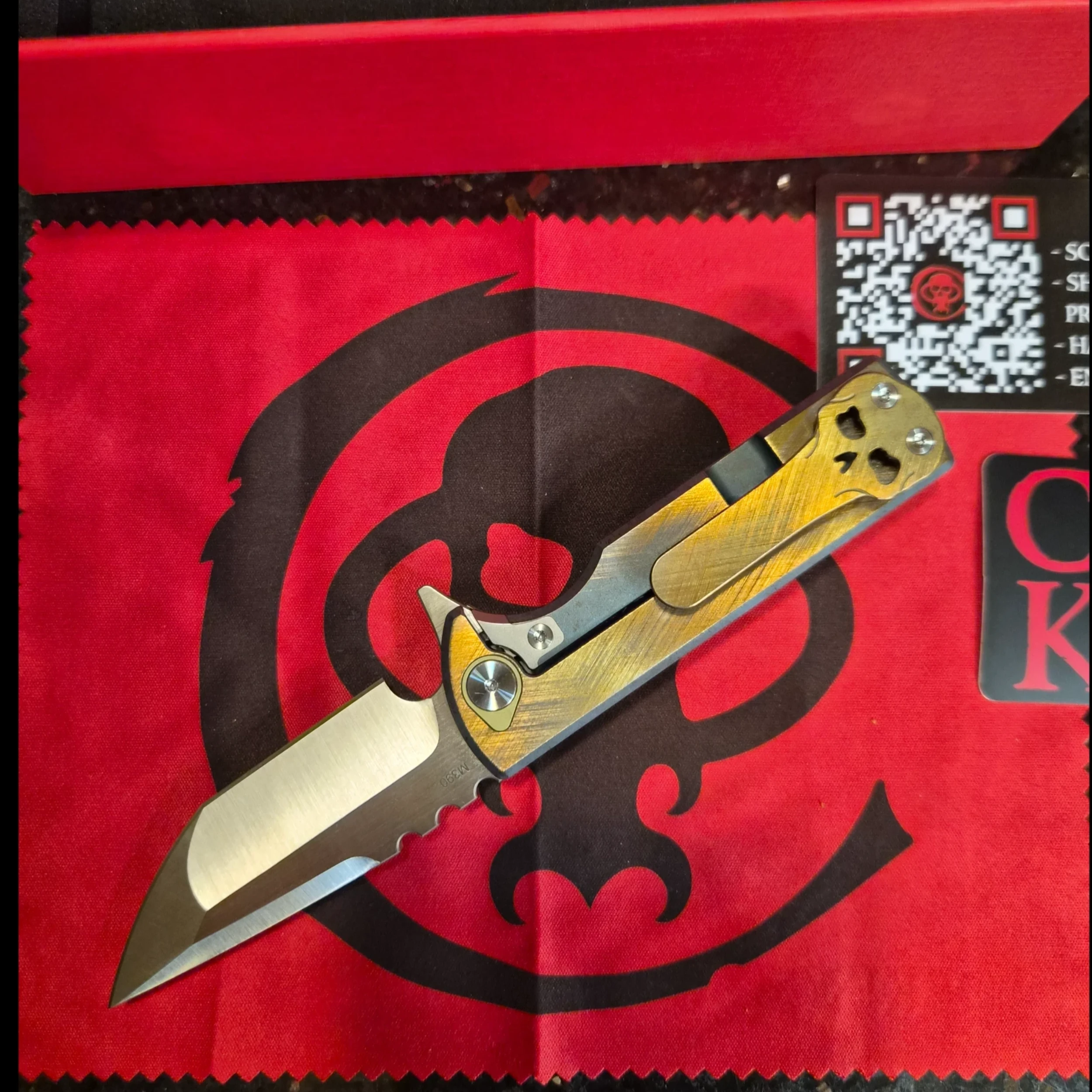 Bladebinge - Chaves Knives RED BOX Custom Whatnot Tanto M390 TAK Bronze ...