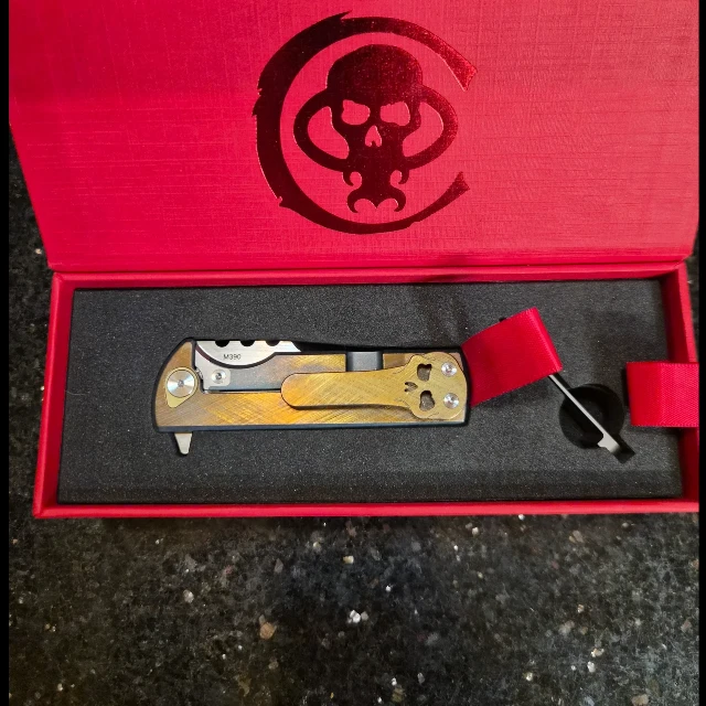 Bladebinge - Chaves Knives RED BOX Custom Whatnot Tanto M390 TAK Bronze ...