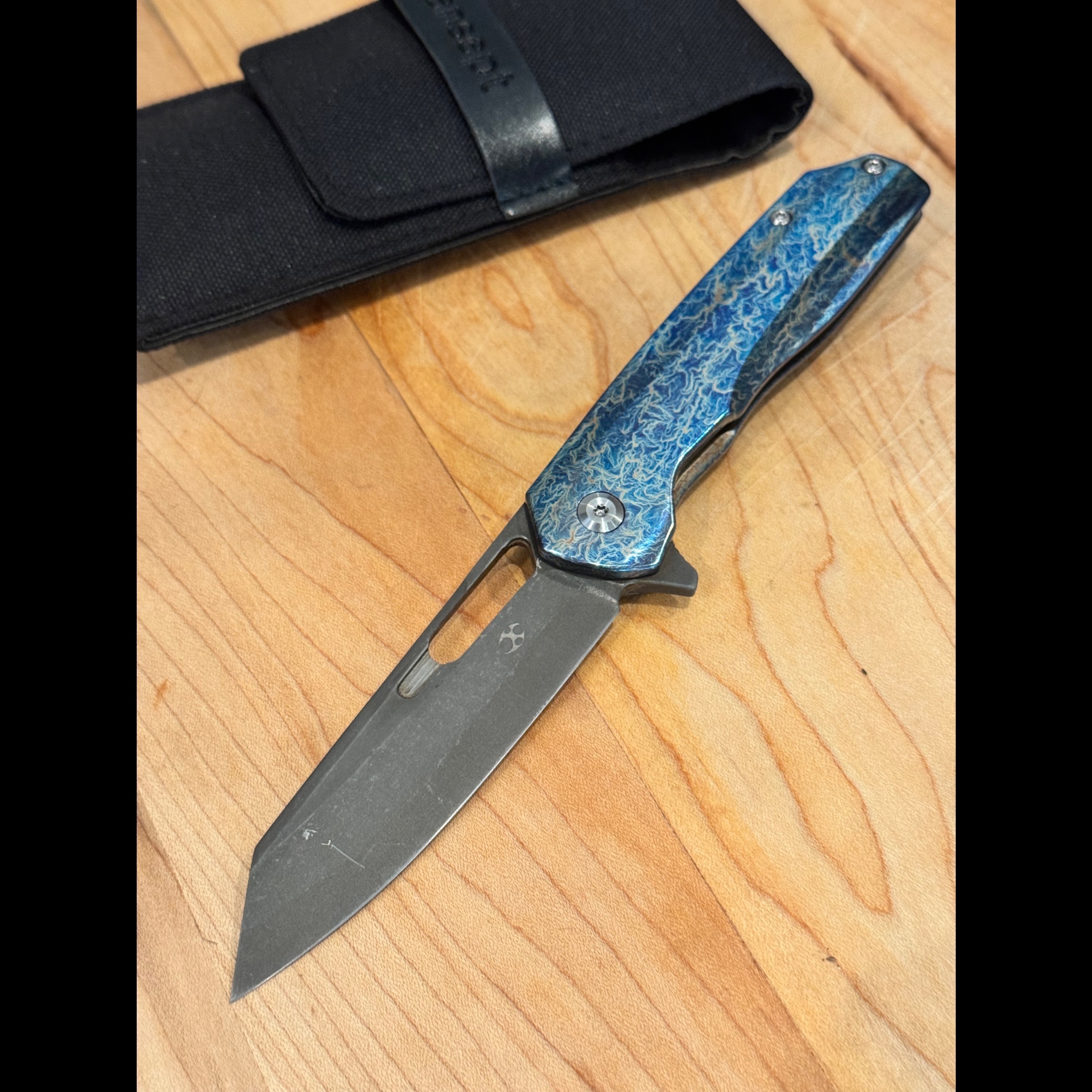 Bladebinge - Kansept Knives Shard S35VN Blade Lightning Ano Titanium ...