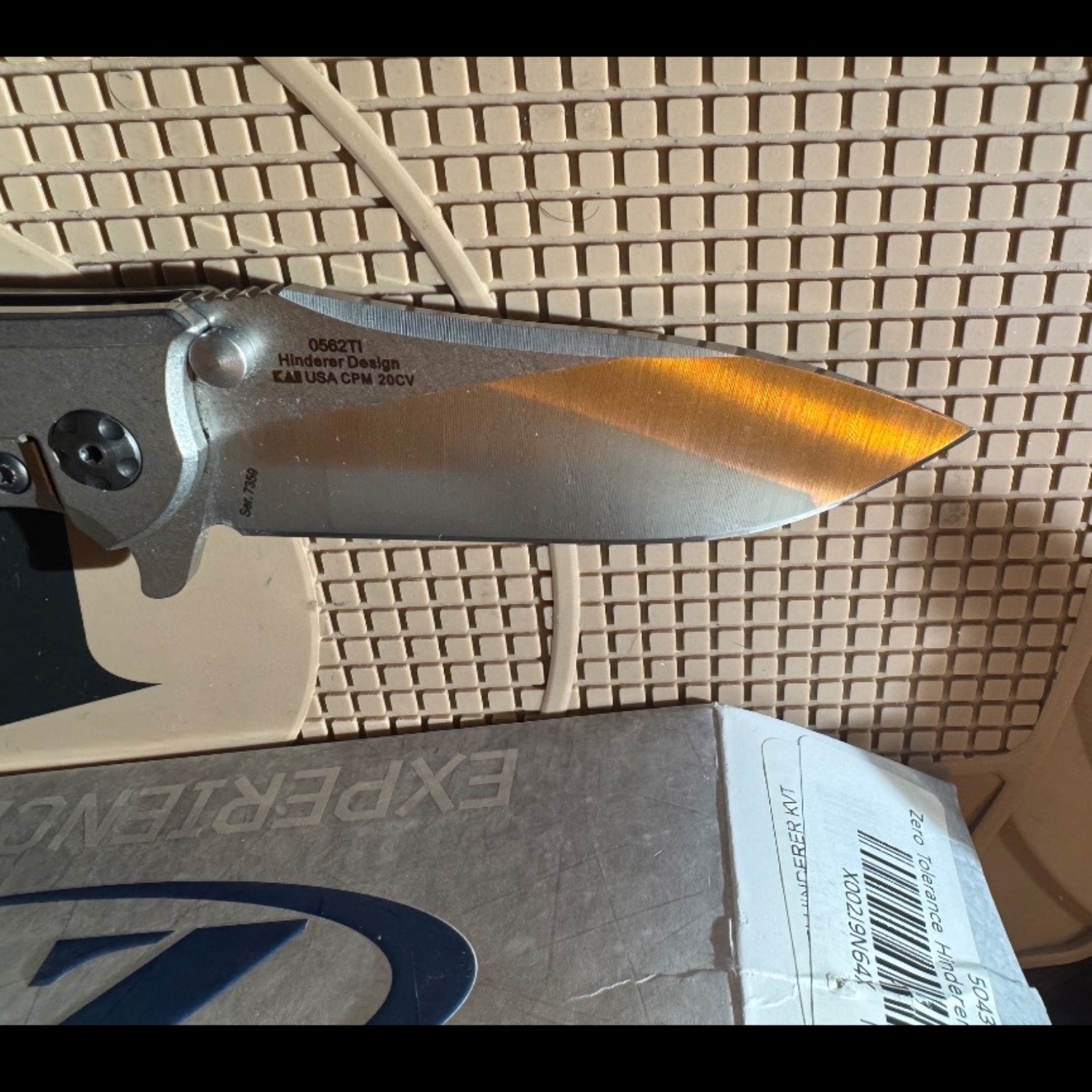 Bladebinge - Zero Tolerance Hinderer 0562TI Frame Lock Knife Titanium (3.5" Satin 20CV) ZT