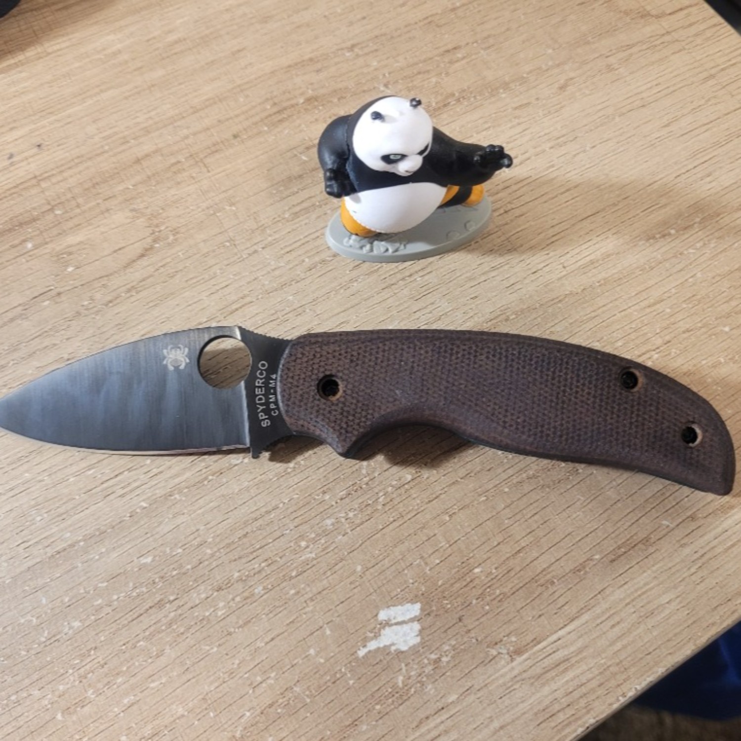 Bladebinge - Parsons Bladeworks Sage 5 LW Brown/Black Micarta Scales