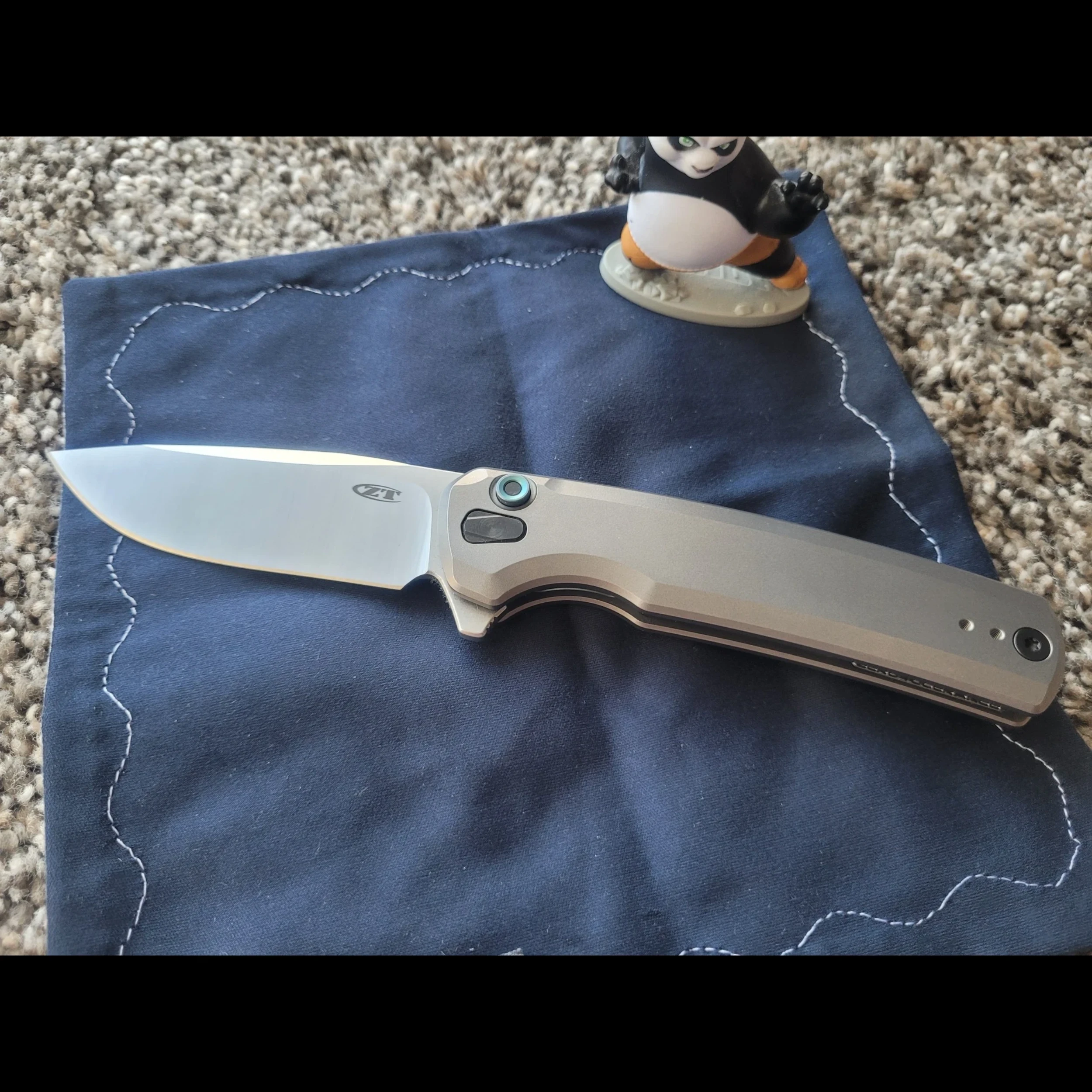 Bladebinge - Zero Tolerance 0044 w/ SKIFFS S45VN Belt Satin Button Lock ...