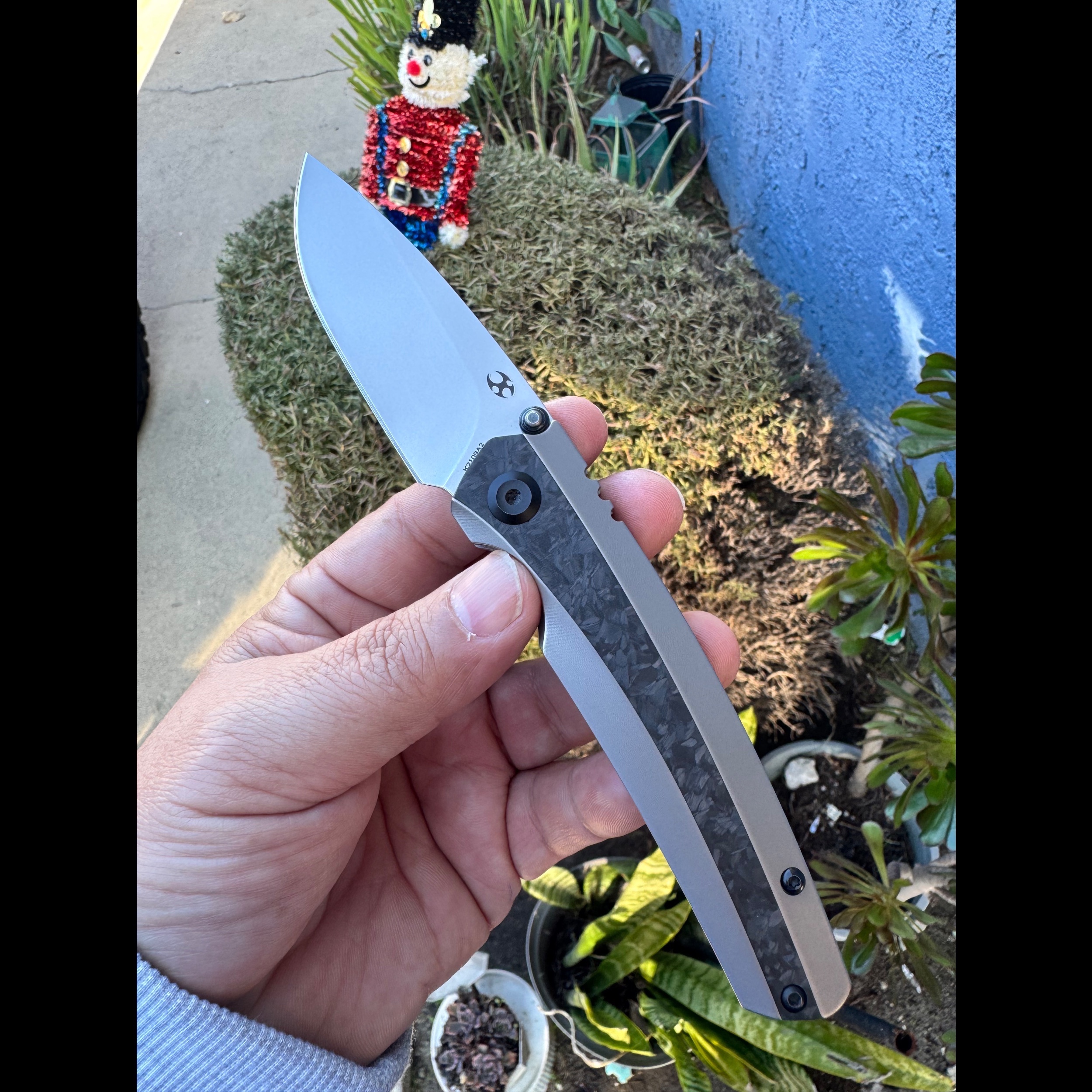 Bladebinge - Kansept Knives Raven Frame Lock Knife Bead Blast Ti/Shred ...