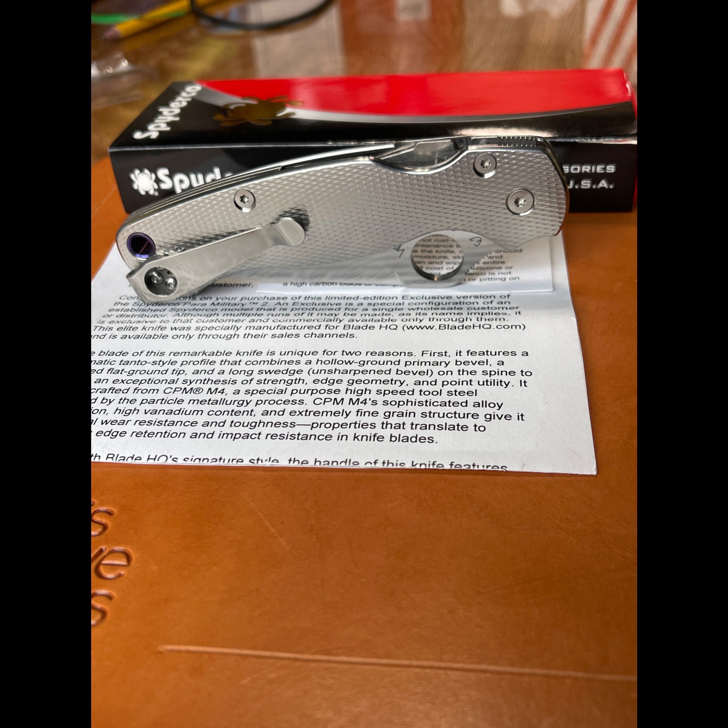 Bladebinge - Spyderco pm2 tanto m4 Very RARE