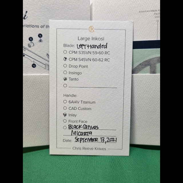 Bladebinge - Chris Reeve Knives LIN-1045 LEFT Hand Large Inkosi Black ...