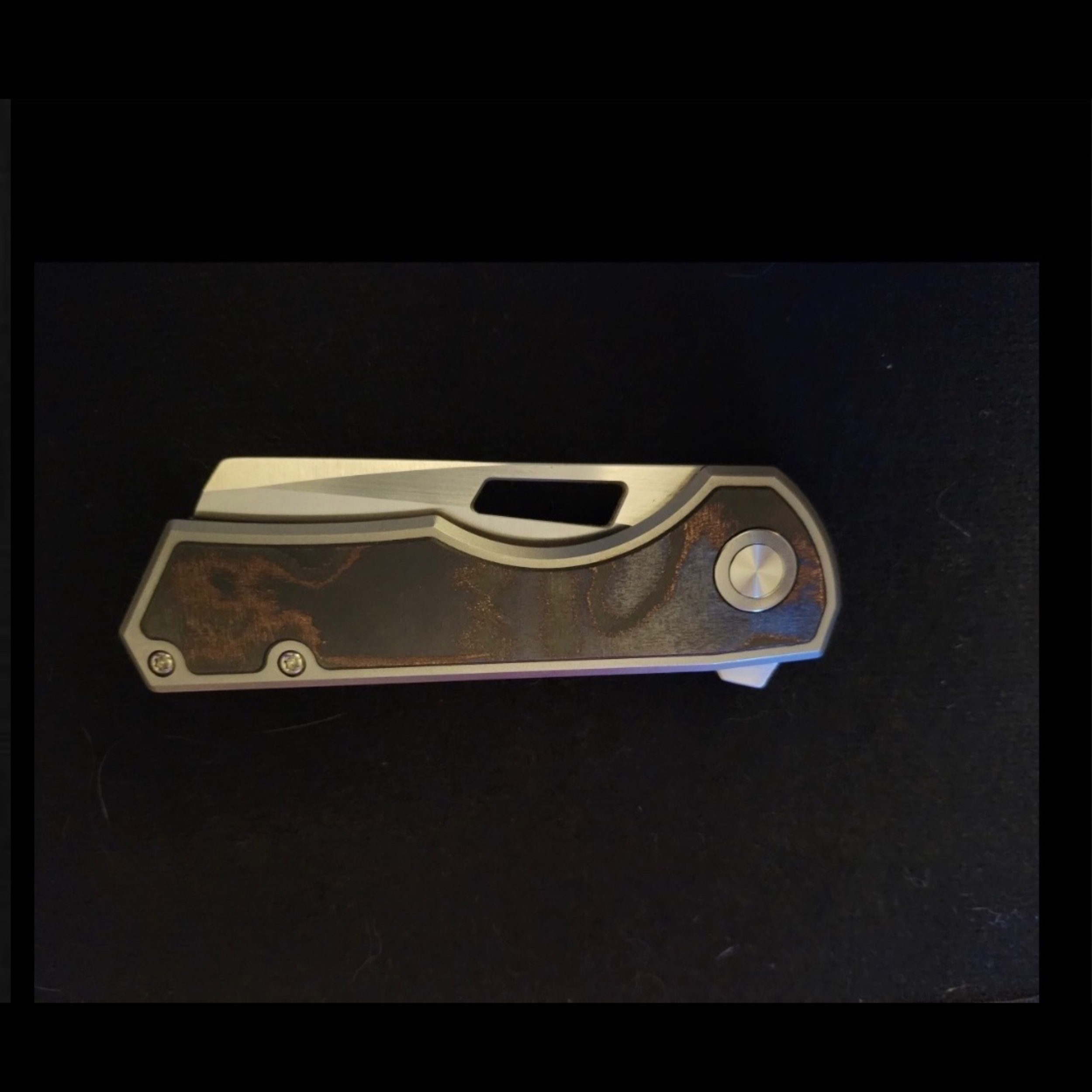 Bladebinge - Brian Brown Yeager-M Frame Lock Flipper Titanium Handle w ...