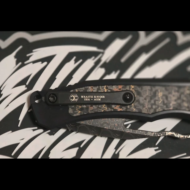 Bladebinge - Heretic Knives Custom Wraith V4 Manual w/ Snakeskin Carbon ...