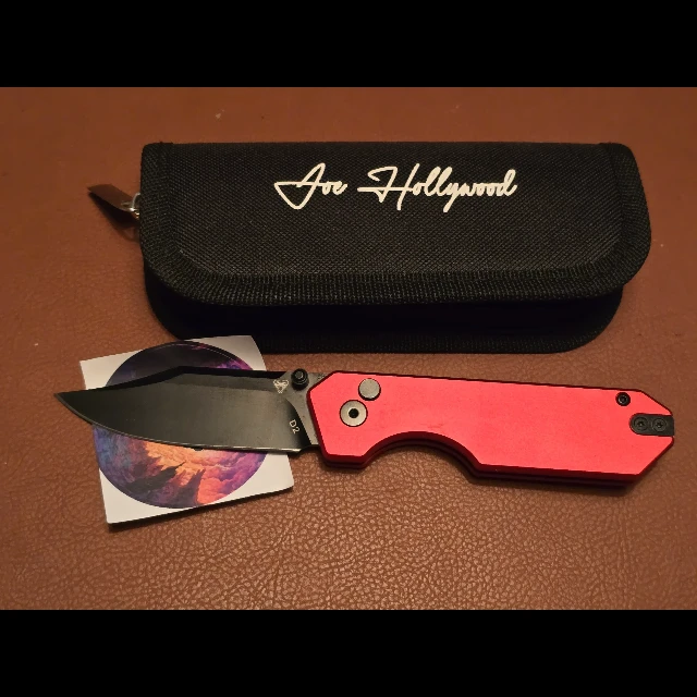 Bladebinge - New VIPER TEC D2 Clip Point Red Aluminum Joe Hollywood ...