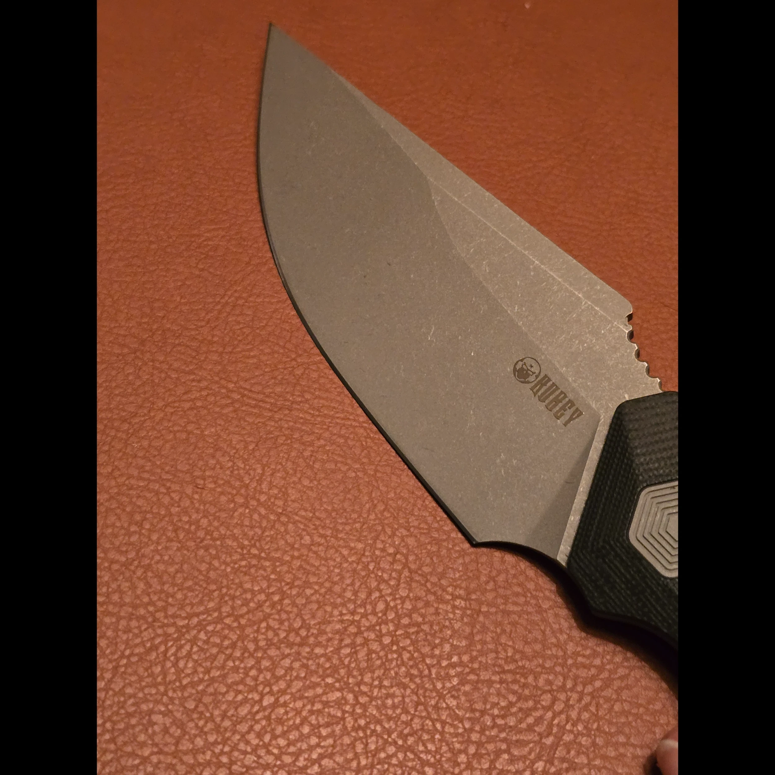 Bladebinge - Kubey Basilisk Fixed Blade Knife Black G-10 Handle 4.06 ...