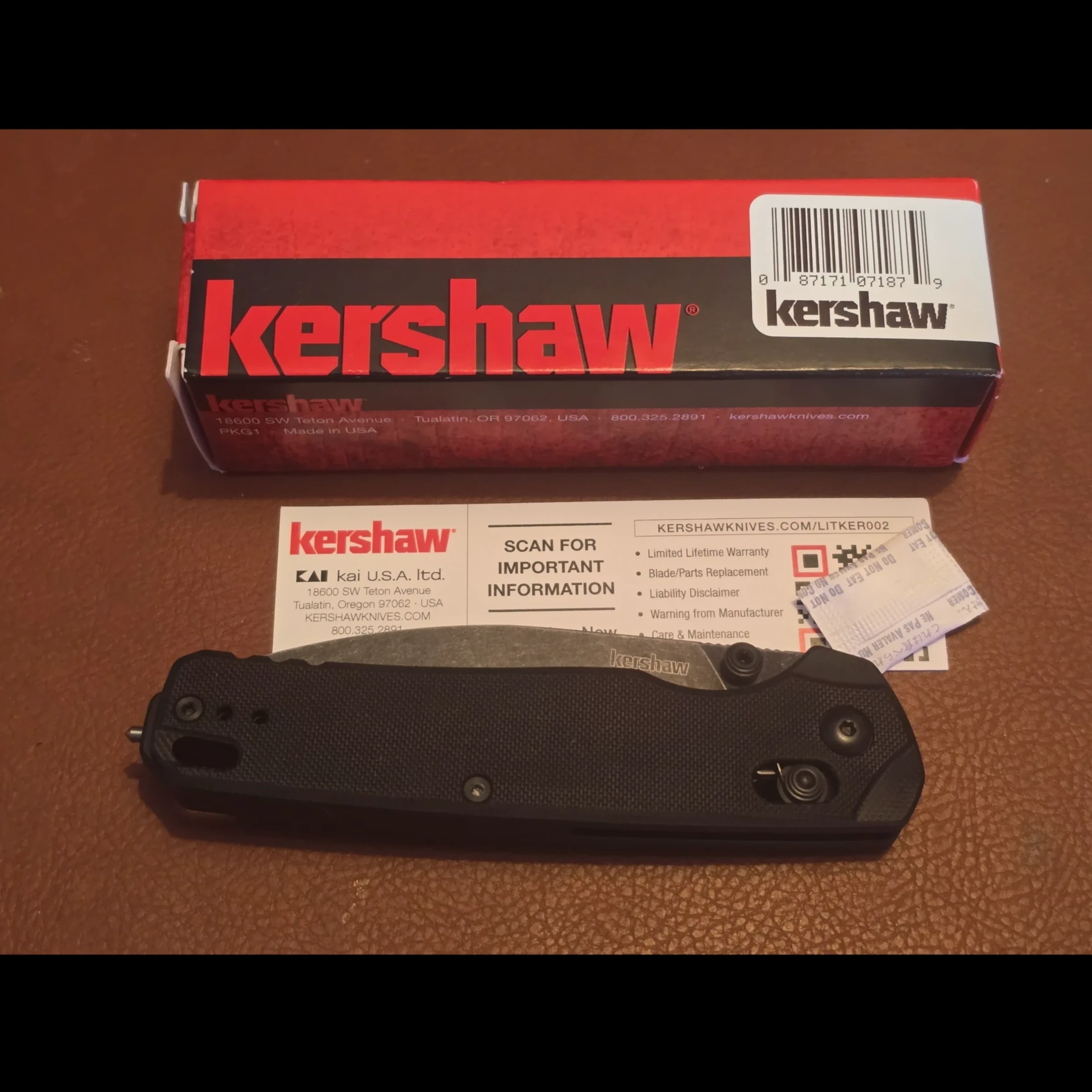 Bladebinge - Kershaw Bel Air XL EMT DuraLock Knife Black G-10 (3.25 ...