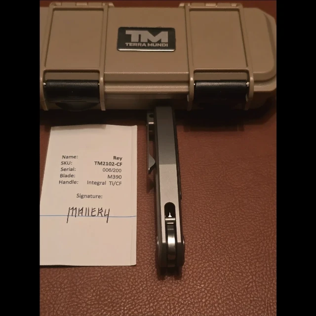 Bladebinge - Terra Mundi Rey W/ Titanium & CF Handle & M390 Folding ...