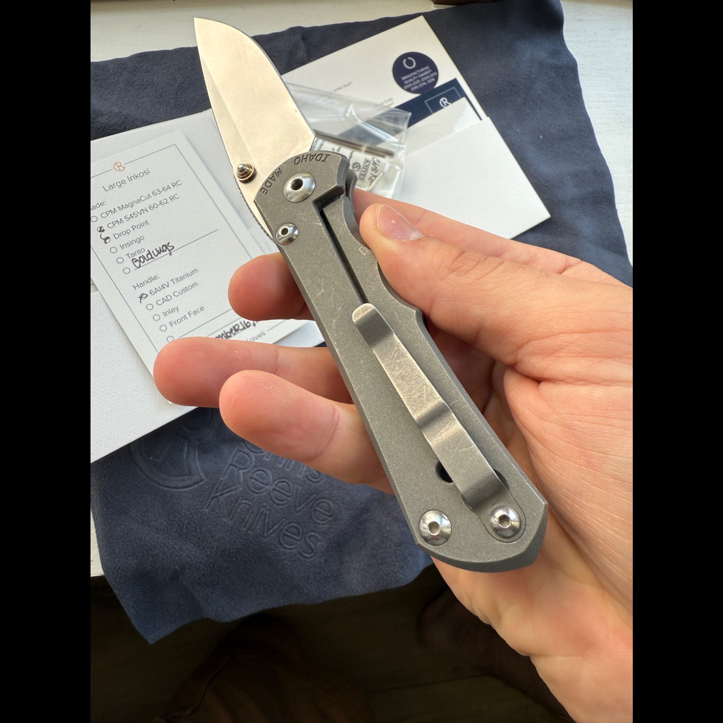 Bladebinge - Chris Reeve Large Inkosi S45VN Drop Point