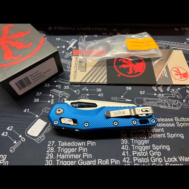 Bladebinge - Microtech MSI Blue Fluted **Last drop**