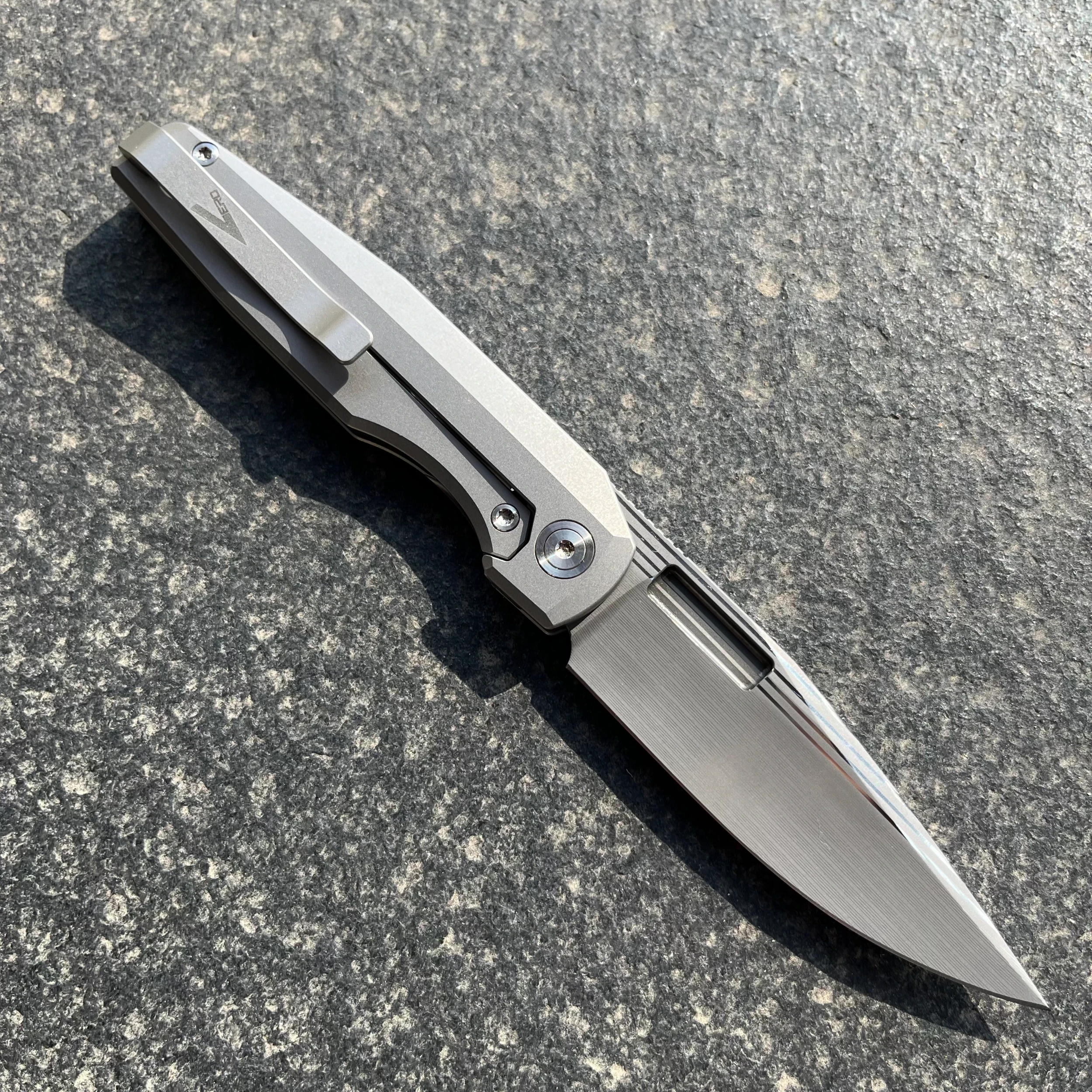 Bladebinge - Vero Engineering Lux Mini 3.3 in Chad Nichols Bacon Damascus