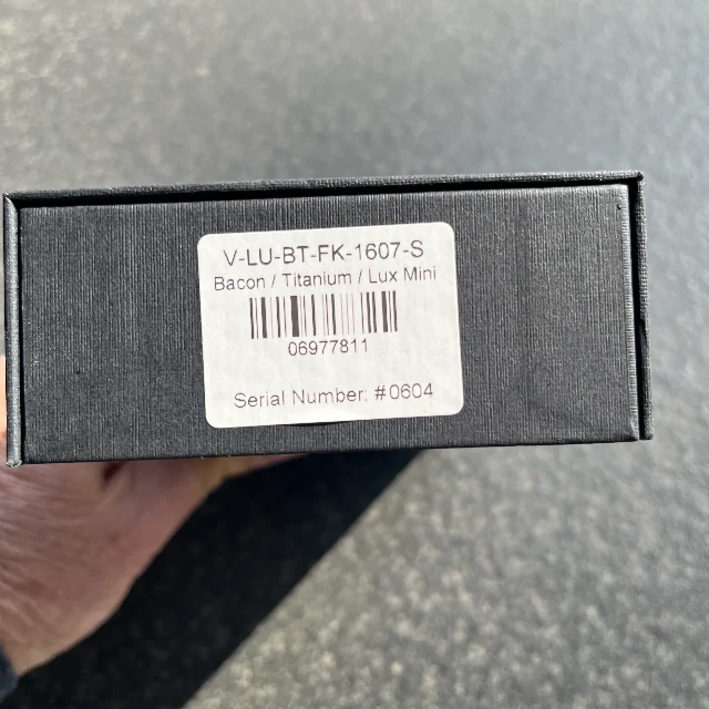 Bladebinge - Vero Engineering Lux Mini 3.3 in Chad Nichols Bacon Damascus