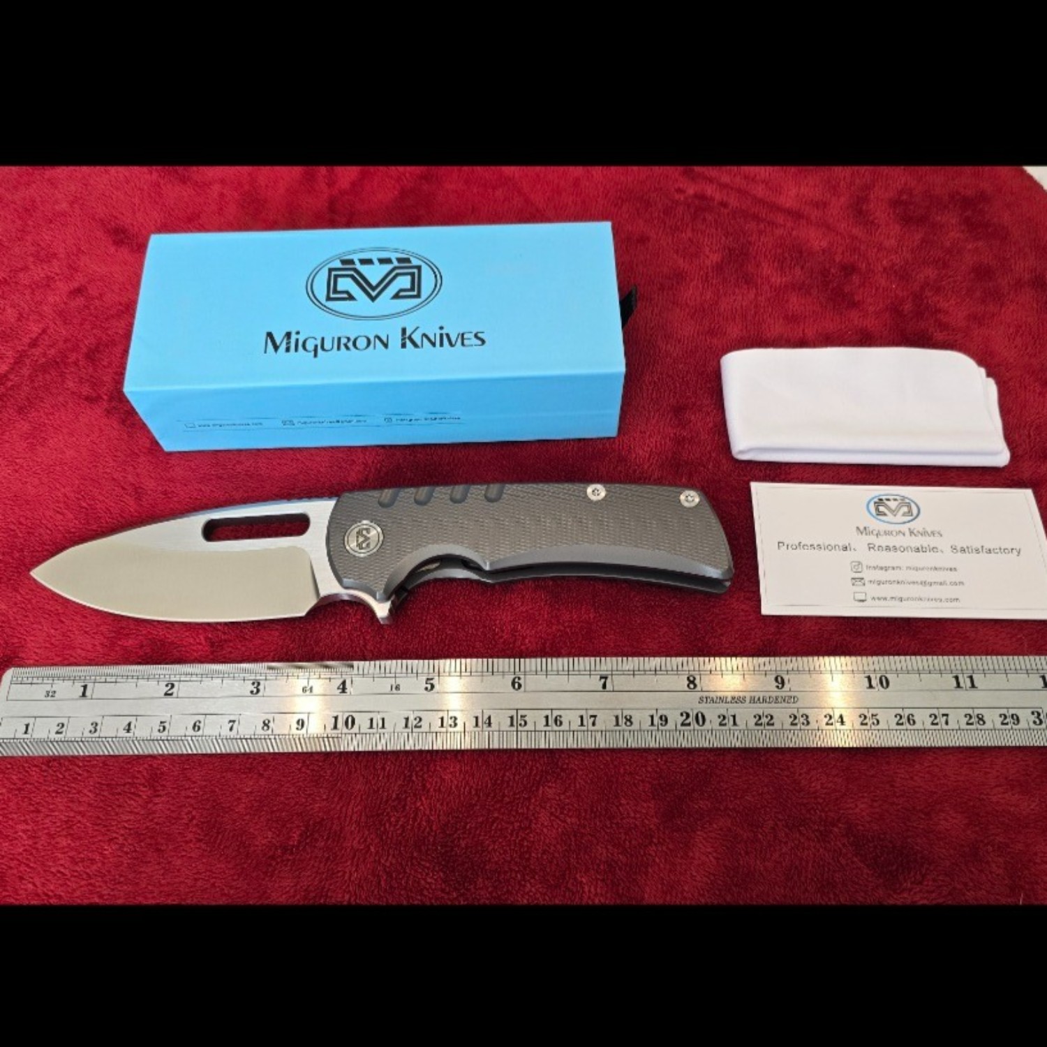 Bladebinge - Miguron Knives Arma II 2 Flipper Gray Titanium M390 MGR-603DGII