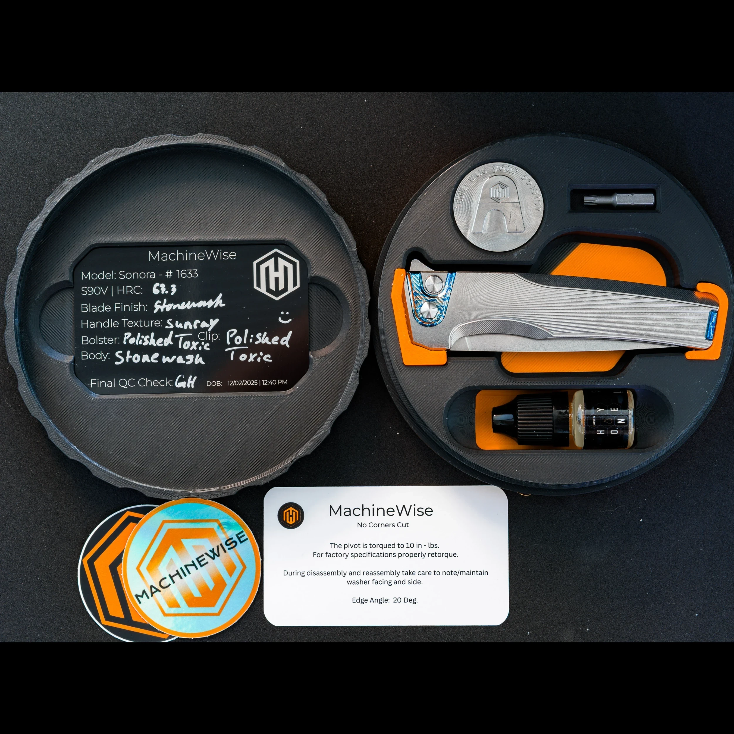 Bladebinge - MachineWise Sonora "Toxic" S90V 63.3 HRC **BNIB**