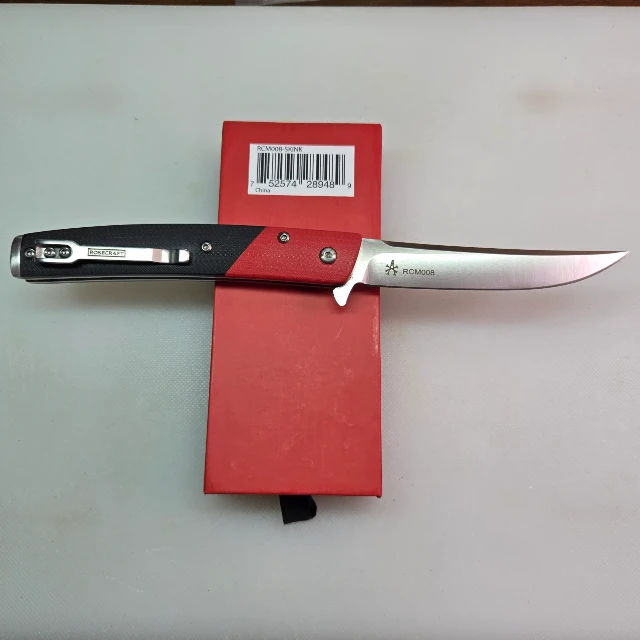 Bladebinge - ROSECRAFT Blades Skink: 3.2" D2 Blade, Black & Red G10 ...