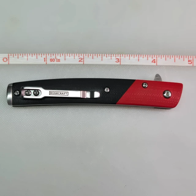 Bladebinge - ROSECRAFT Blades Skink: 3.2" D2 Blade, Black & Red G10 ...