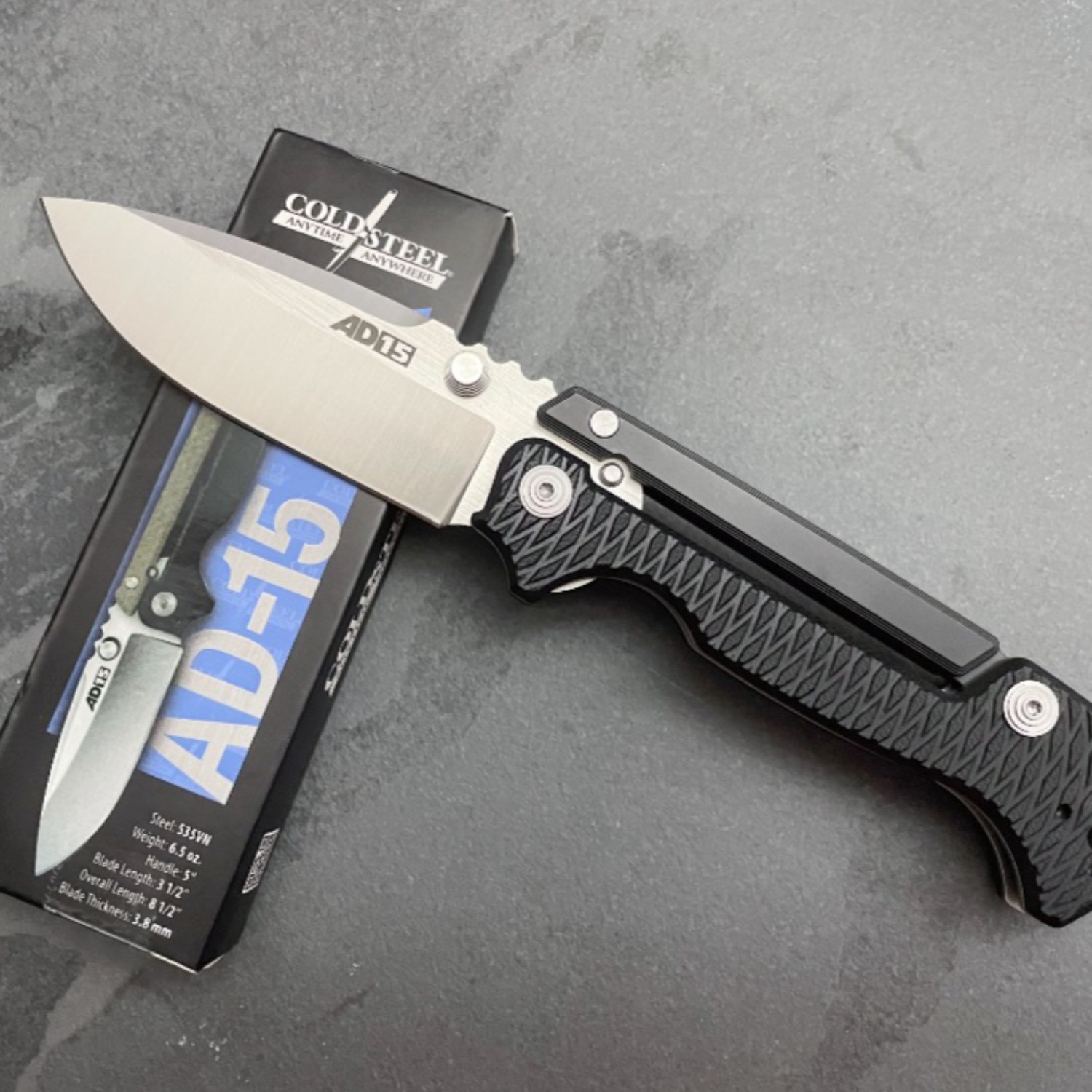 Bladebinge - Cold Steel AD-15 Scorpion Lock Black G10 Folding CPM-S35VN.