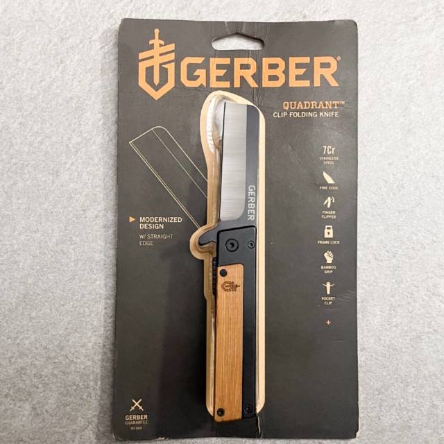 Bladebinge - Gerber Gear Quadrant Clip Folding Knife with Plain Edge Blade