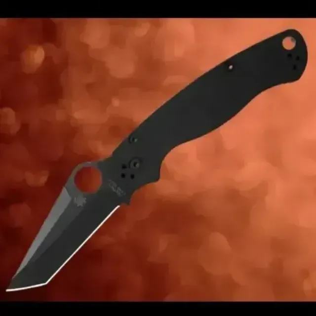 Bladebinge - Spyderco Paramilitary 2 Tanto Compression Lock Knife Black ...