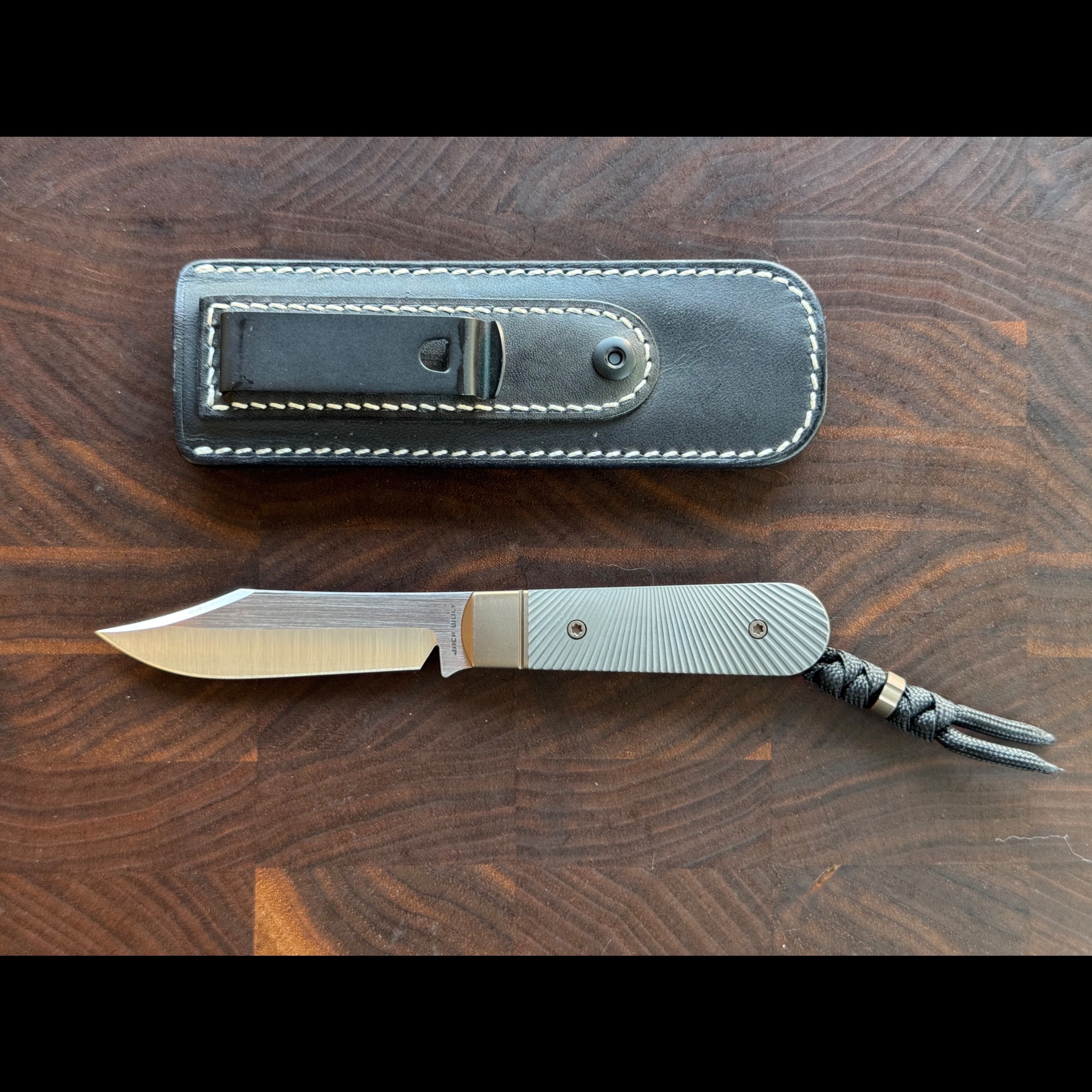 Bladebinge - Jack Wolf Knives Backwoods Fixed Blade S90V Starburst Titanium